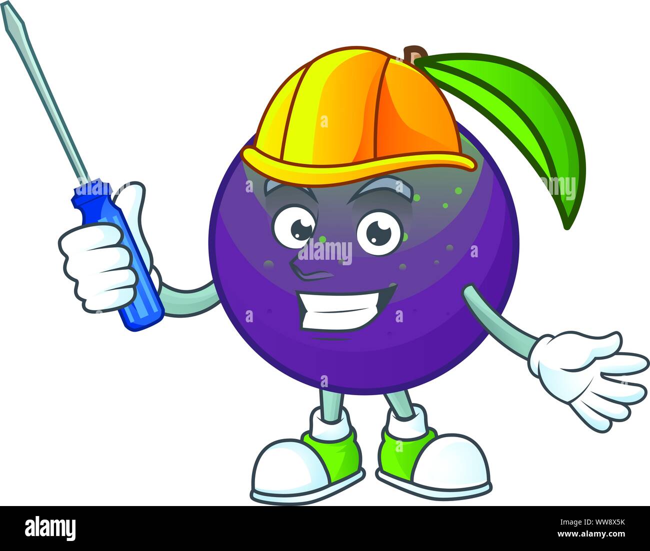 Automotive star apple character in cartoon mascot Stock Vector Image ...