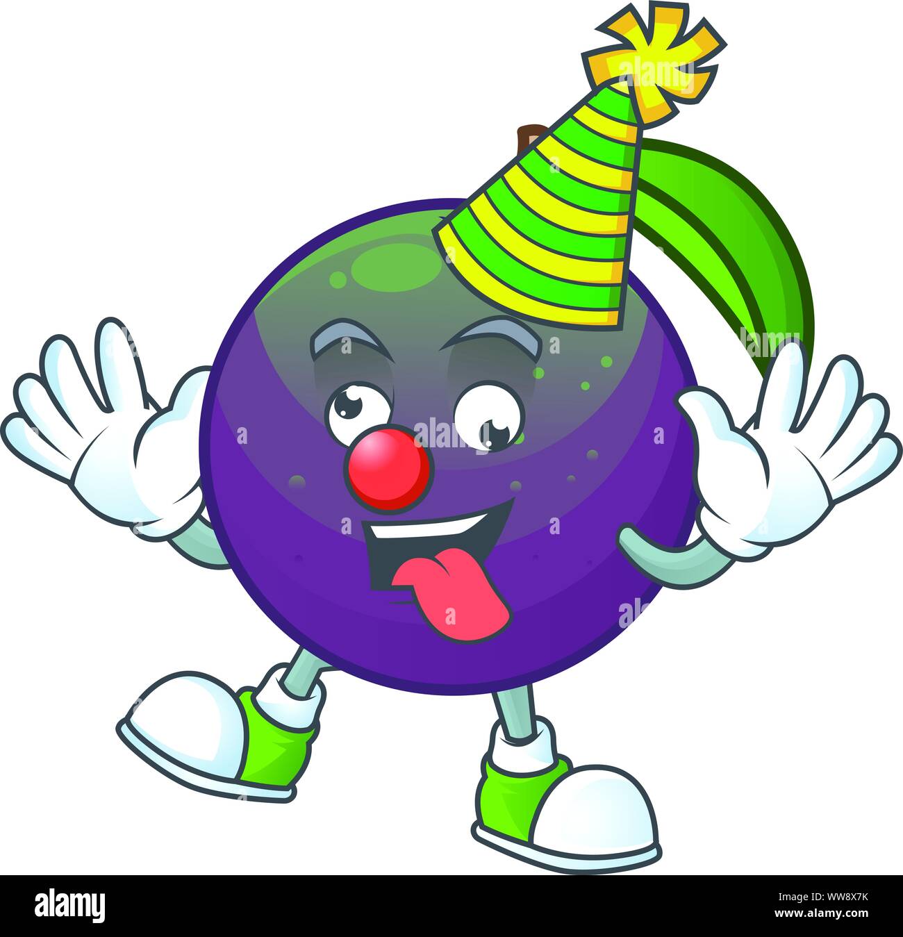 Clown star apple character in cartoon mascot Stock Vector Image & Art ...