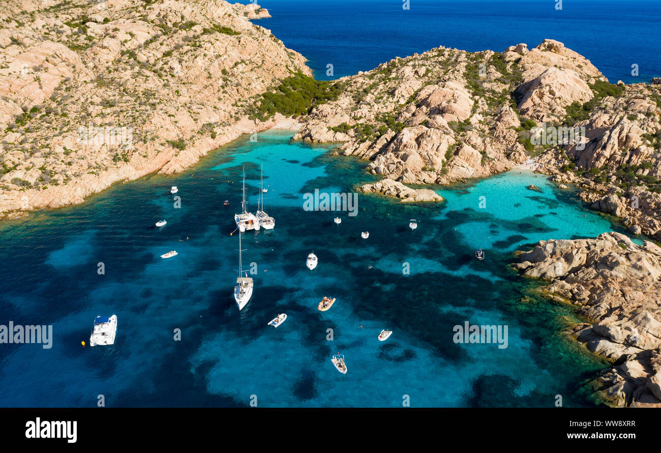 View from above, Stunning aerial view of Cala Coticcio also known as ...