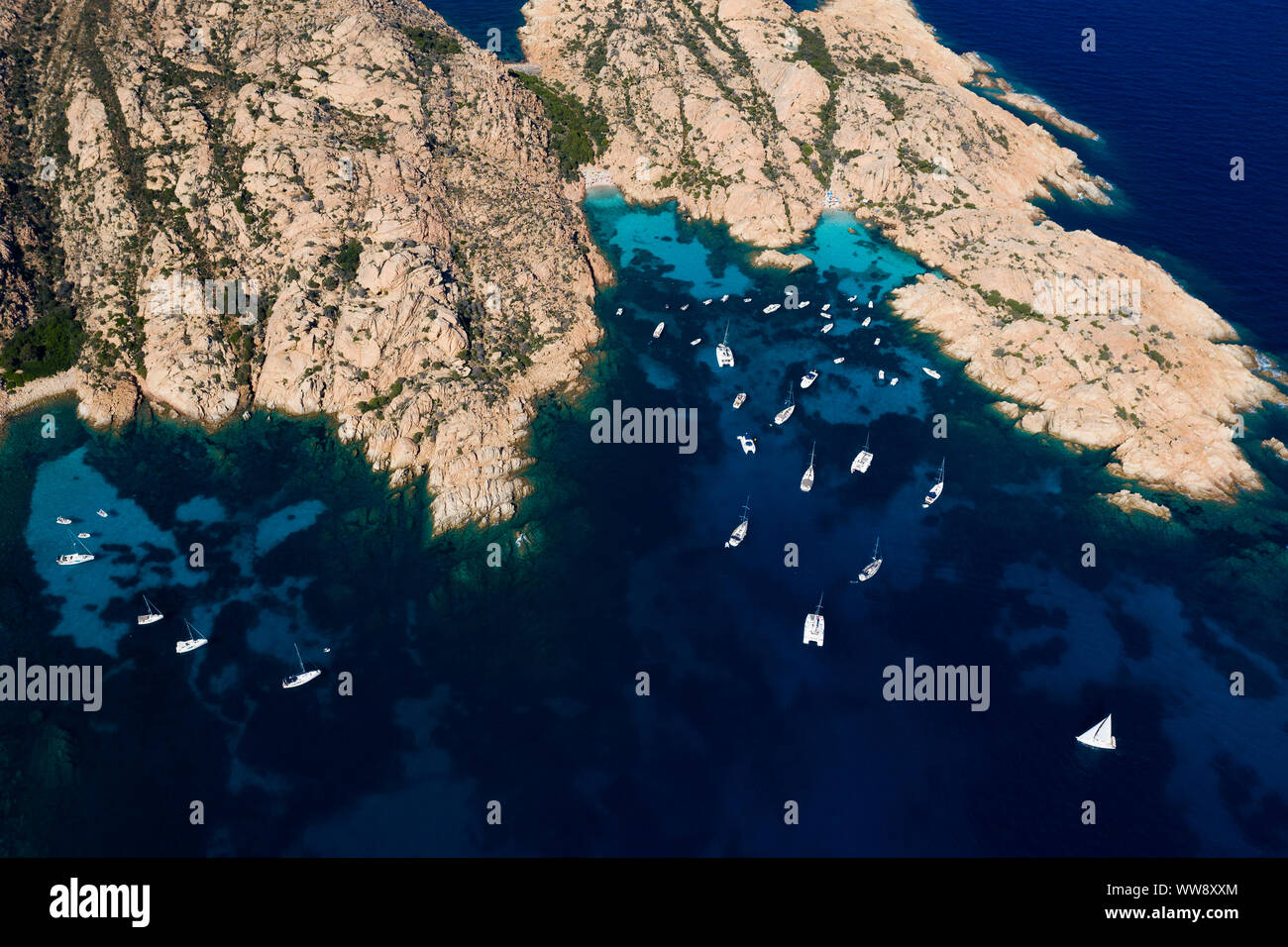 View from above, Stunning aerial view of Cala Coticcio also known as ...