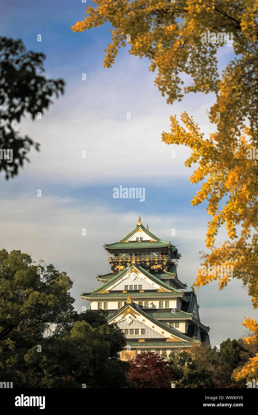 Osaka Castle grounds famous landmark architecture for sightseeing ...