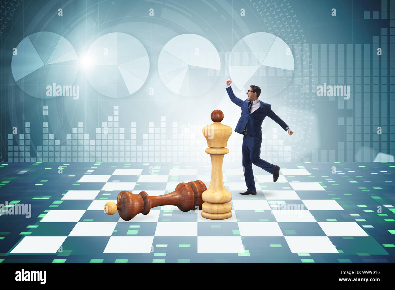 The strategy and tactics concept with businessman Stock Photo - Alamy