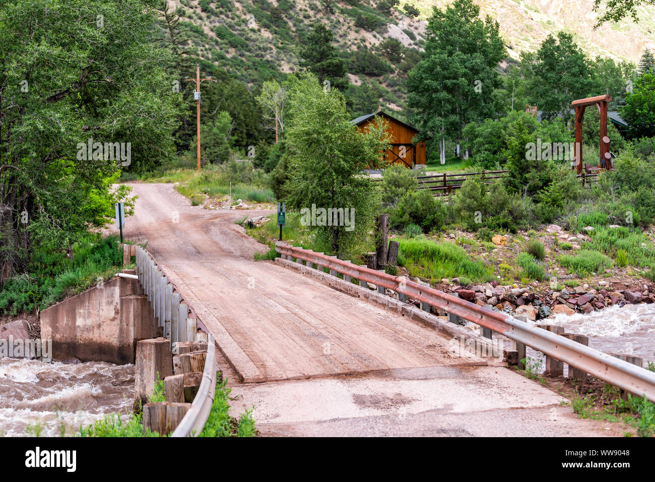 Redstone, USA - July 1, 2019: Highway 133 in Colorado during summer ...