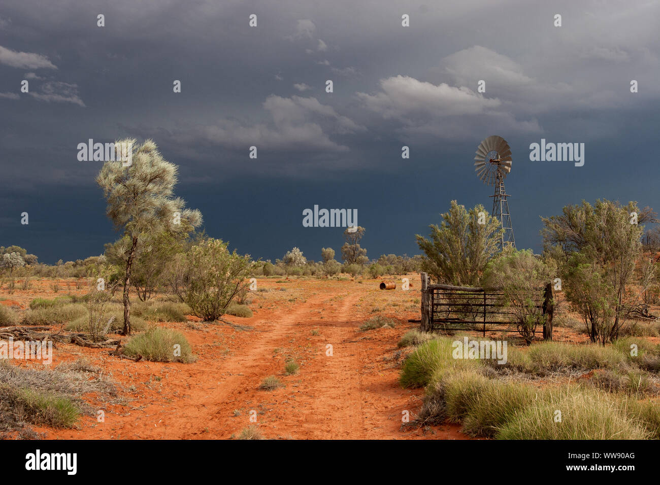 Approaching storm in Queensland outback Australia Stock Photo - Alamy