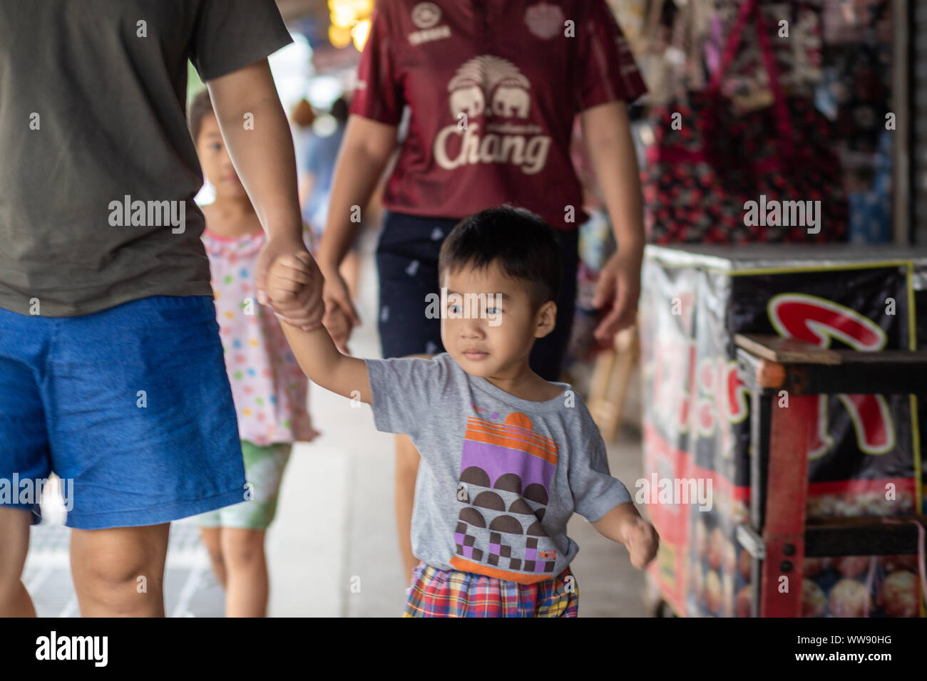 Father leading to school hi-res stock photography and images - Alamy