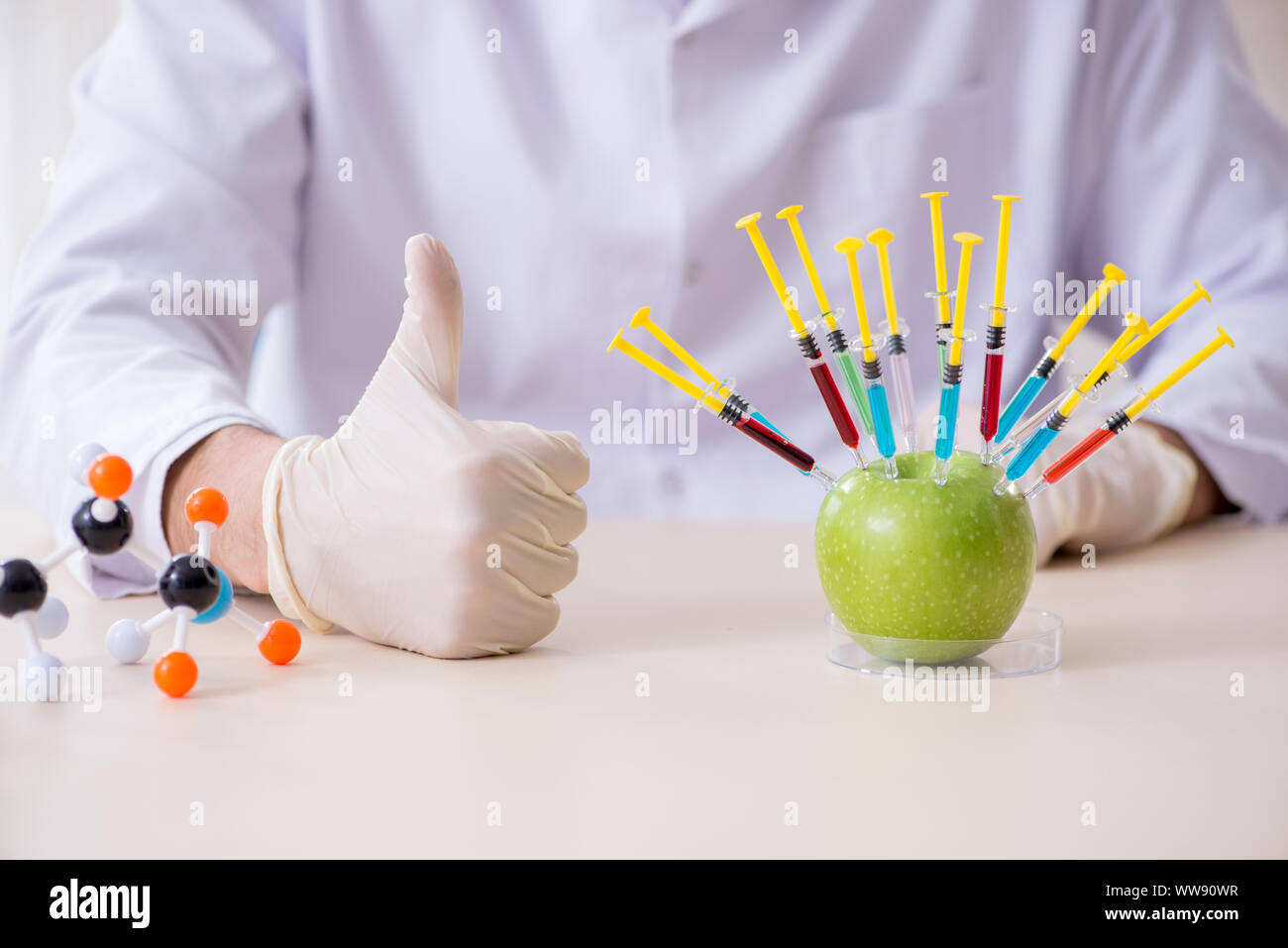 The male nutrition expert testing food products in lab Stock Photo - Alamy