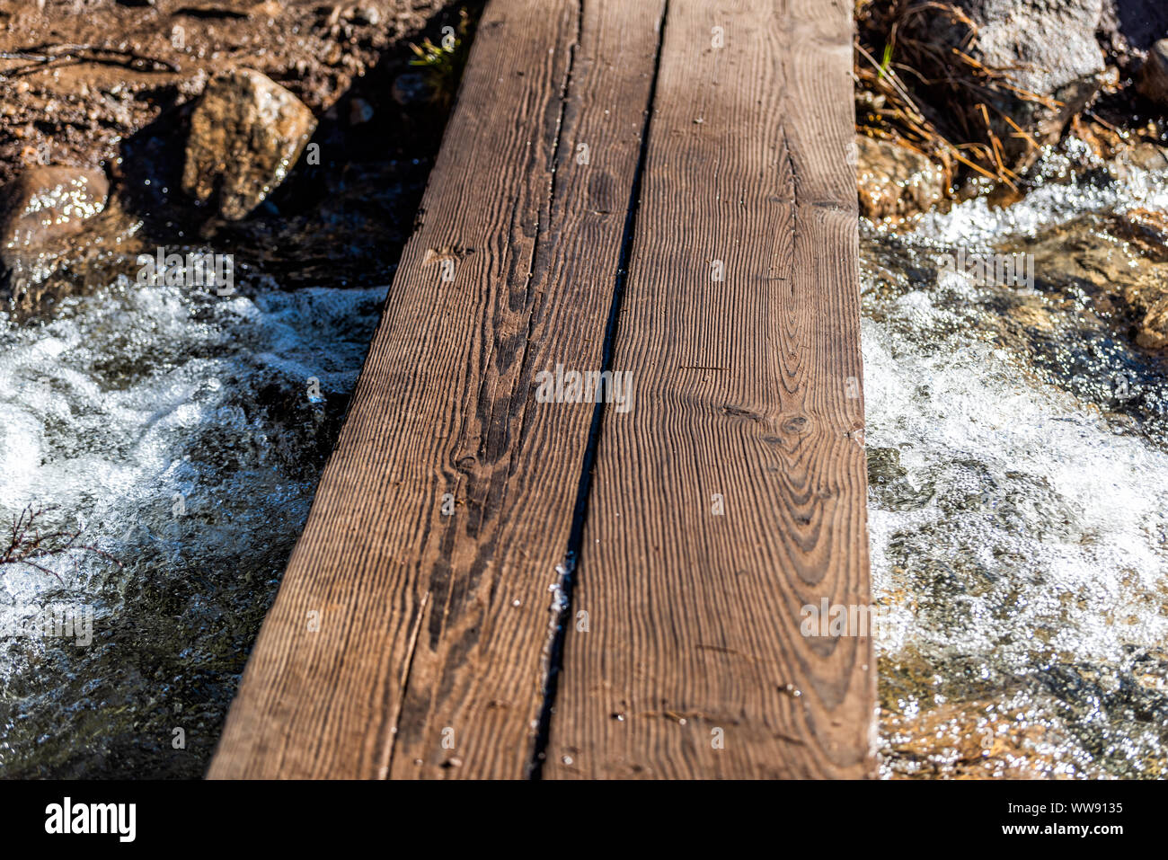 Linkins Lake trail on Independence Pass in rocky mountains near Aspen ...