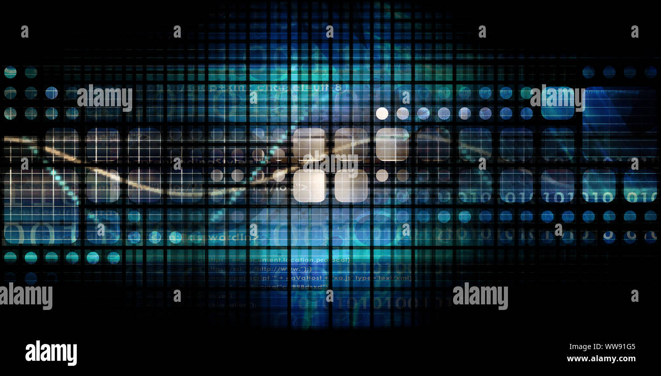 Electronic Engineering with Glowing Circuits As Art Stock Photo - Alamy