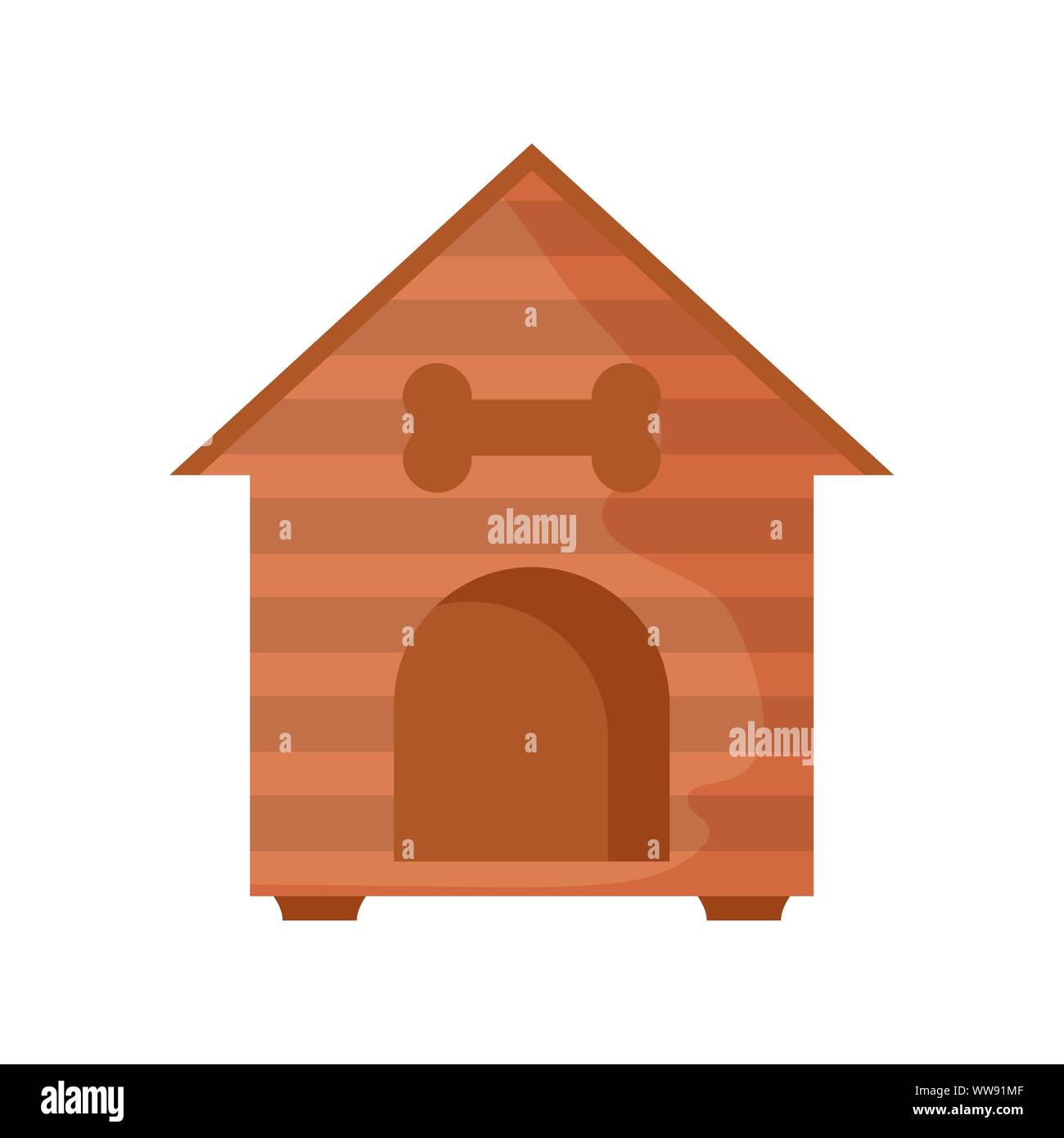 cute wooden dog house on white background vector illustration design ...