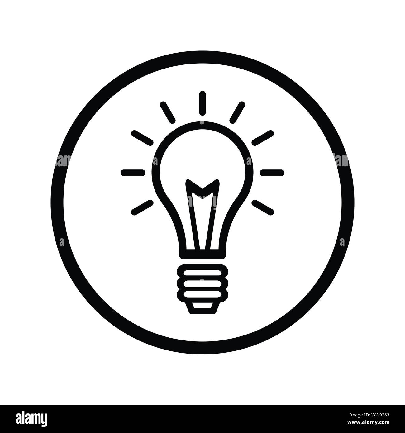 Innovation thinking icon outline Black and White Stock Photos & Images - Alamy