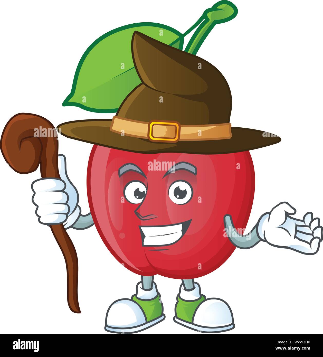 Witch bing cherries sweet in character mascot shape Stock Vector Image ...
