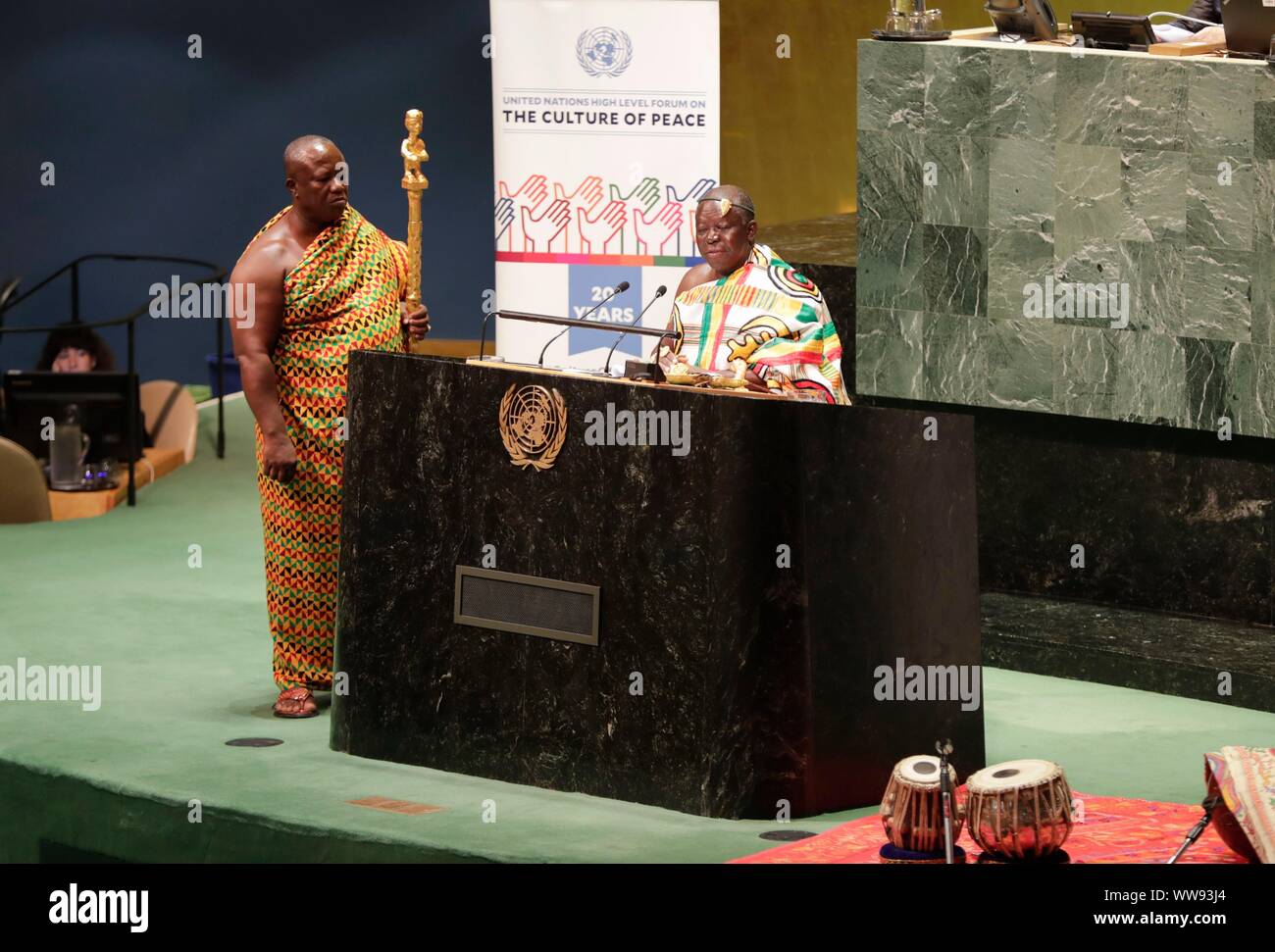 United Nations, New York, USA, September 13, 2019 - Otumfuo Osei Tutu ...