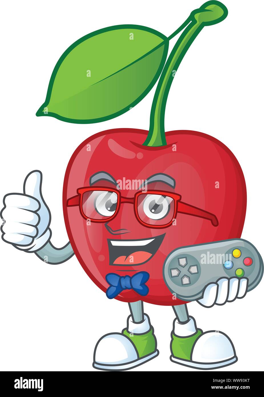 Gamer bing cherries sweet in character mascot shape Stock Vector Image ...