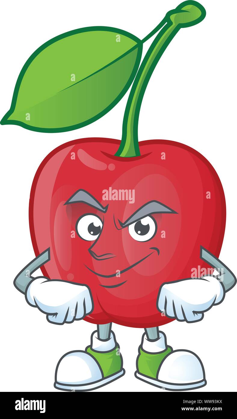 Smirking cartoon bing cherries on white background Stock Vector Image ...