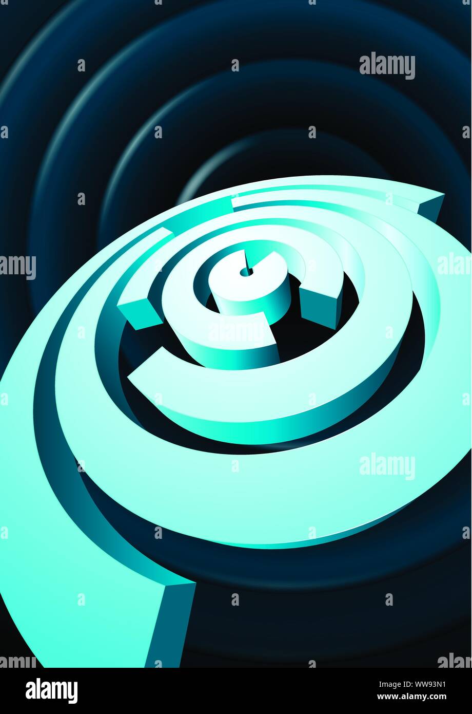 Abstract rotating circles with cut sectors Stock Vector Image & Art - Alamy