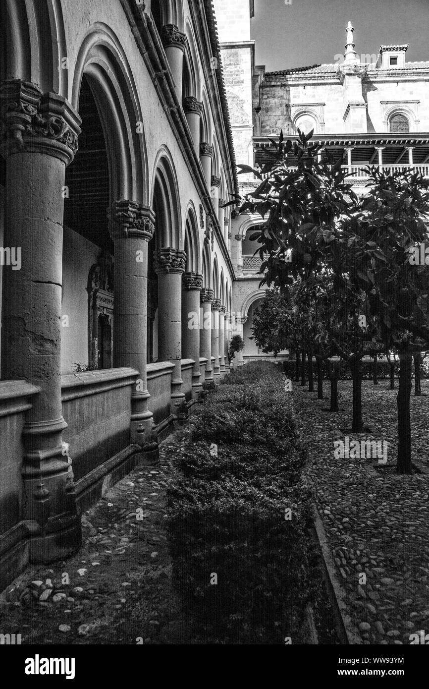Featuring tall columns help together with towering arches hi-res stock ...