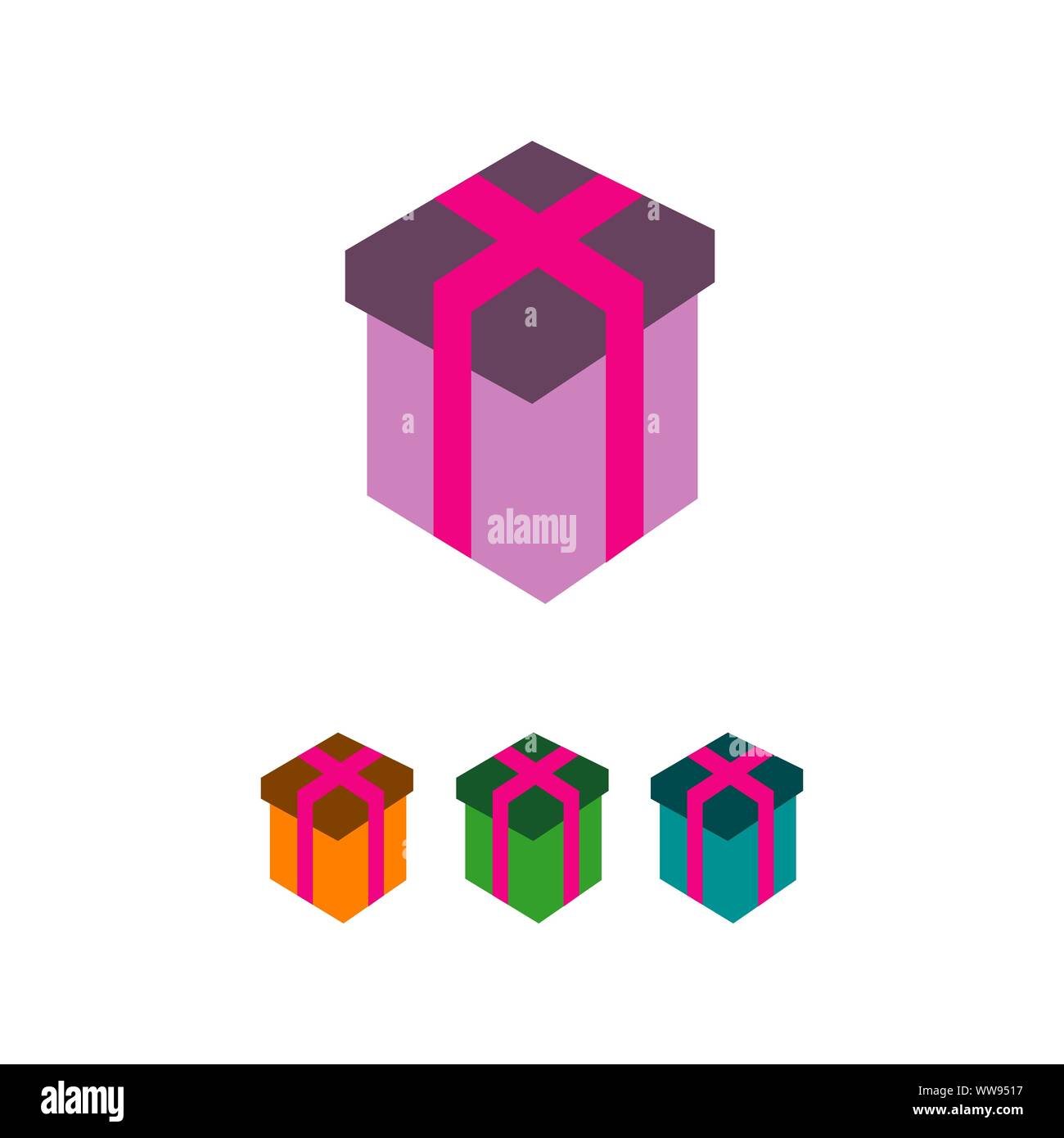 Logo vector icon gift box hi-res stock photography and images - Alamy