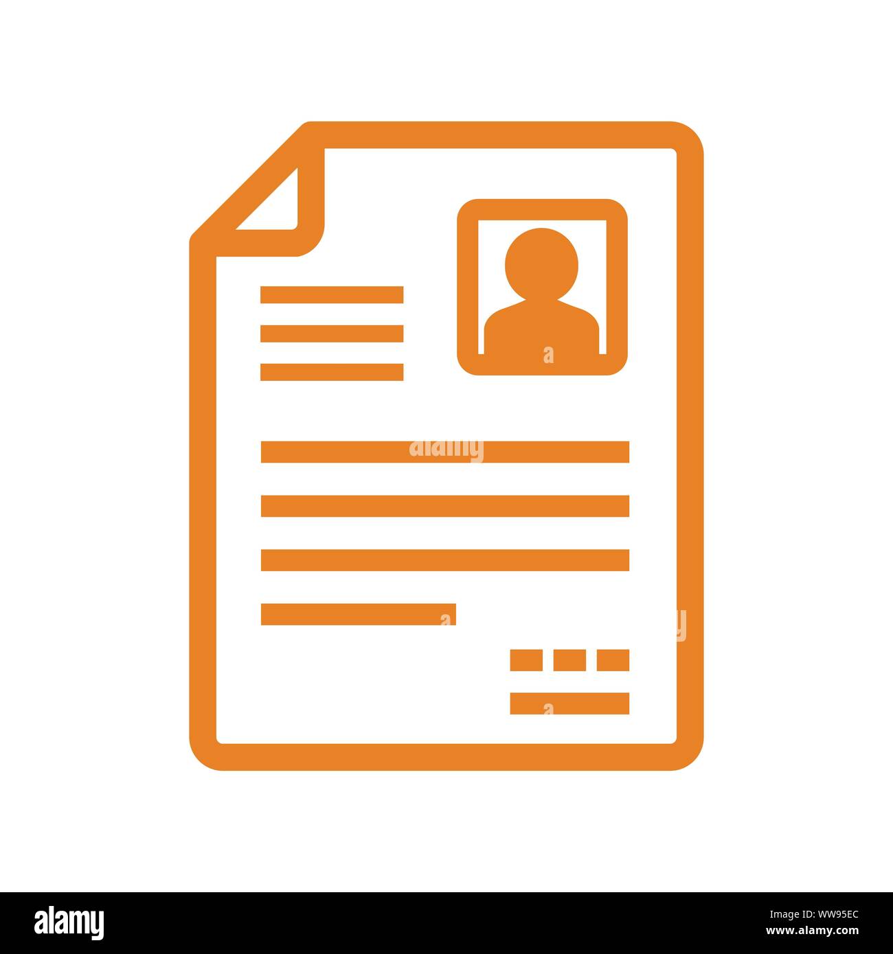 Businessman cv document icon hi-res stock photography and images - Alamy