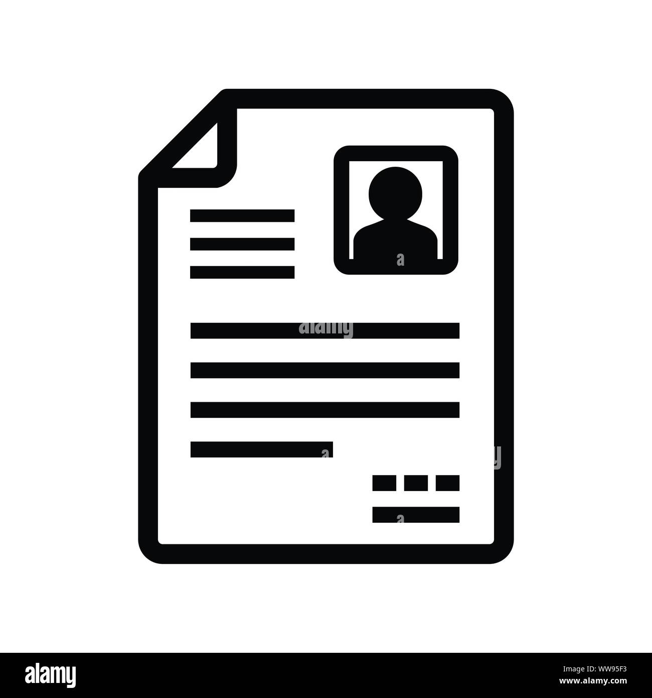 Document, resume, cv interview card icon Stock Vector Image & Art - Alamy