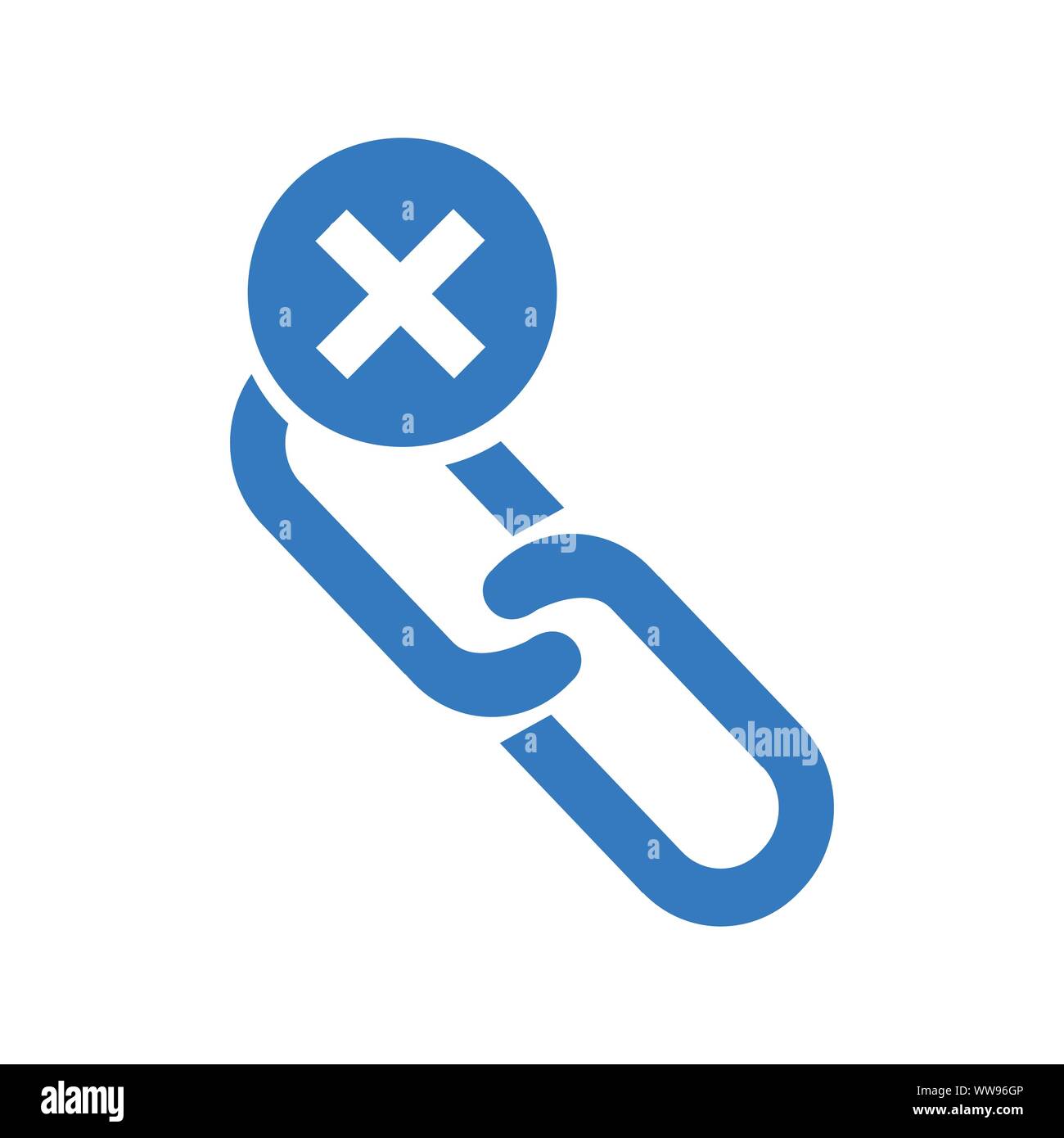 Broken chain link Stock Vector Images - Alamy