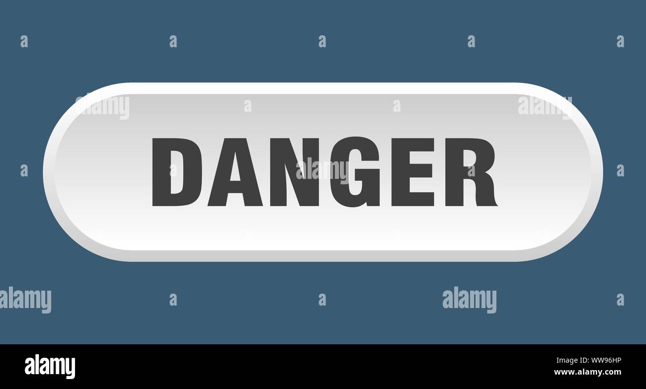 danger button. danger rounded white sign. danger Stock Vector Image ...