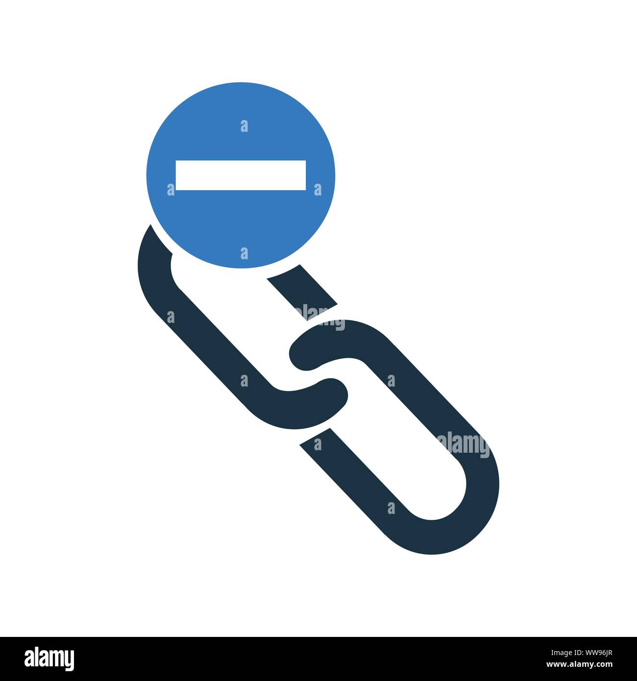 Delete link, broken, disconnected connection icon Stock Vector Image ...