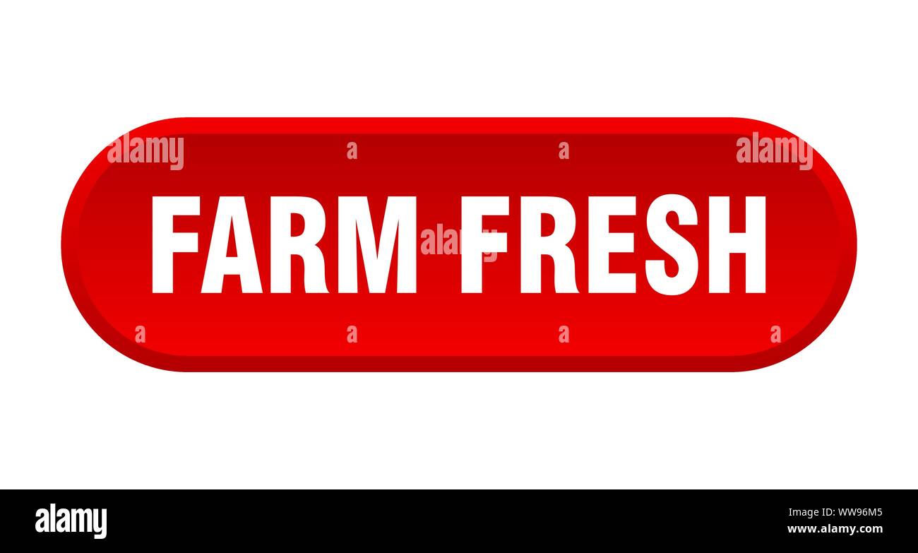 farm fresh button. farm fresh rounded red sign. farm fresh Stock Vector ...