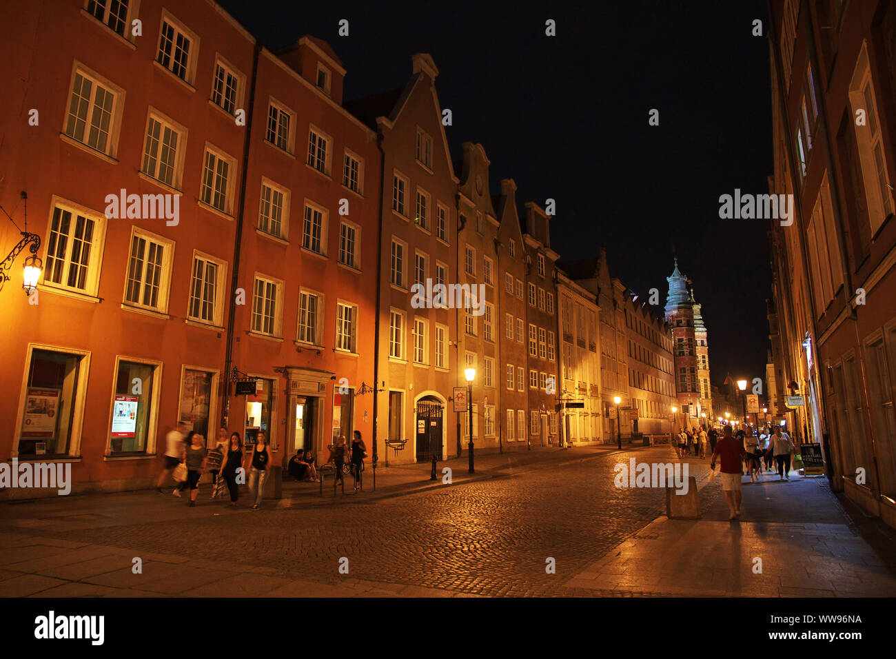 The city of Gdansk in Northern Poland at night Stock Photo - Alamy