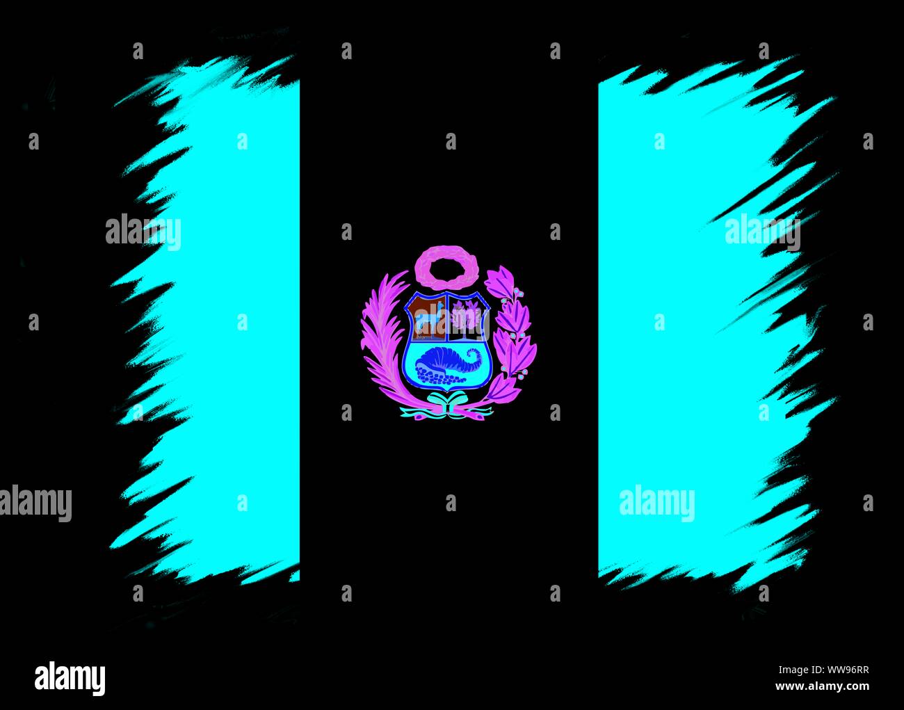 Peru flag, Peruvian flag in the colors red and white Stock Photo - Alamy