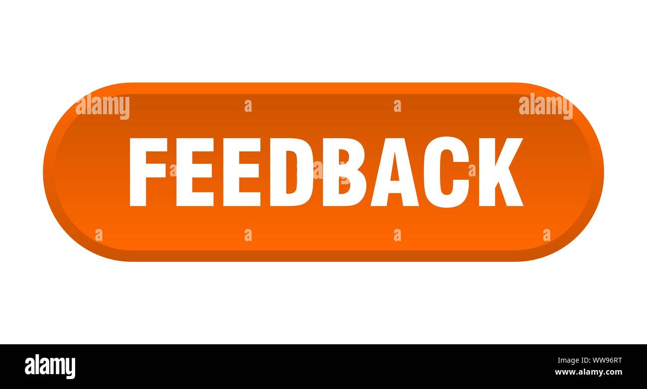 feedback button. feedback rounded orange sign. feedback Stock Vector ...