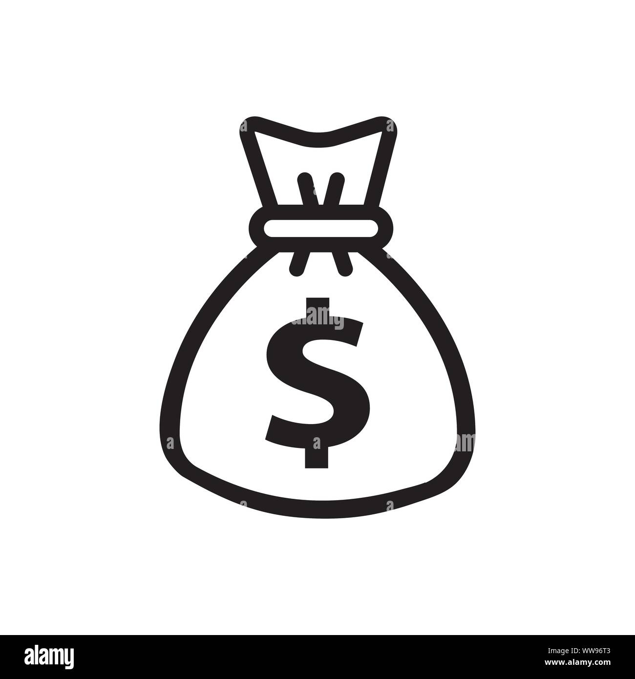 Dollar bag, hand money, save money icon Stock Vector Image & Art - Alamy