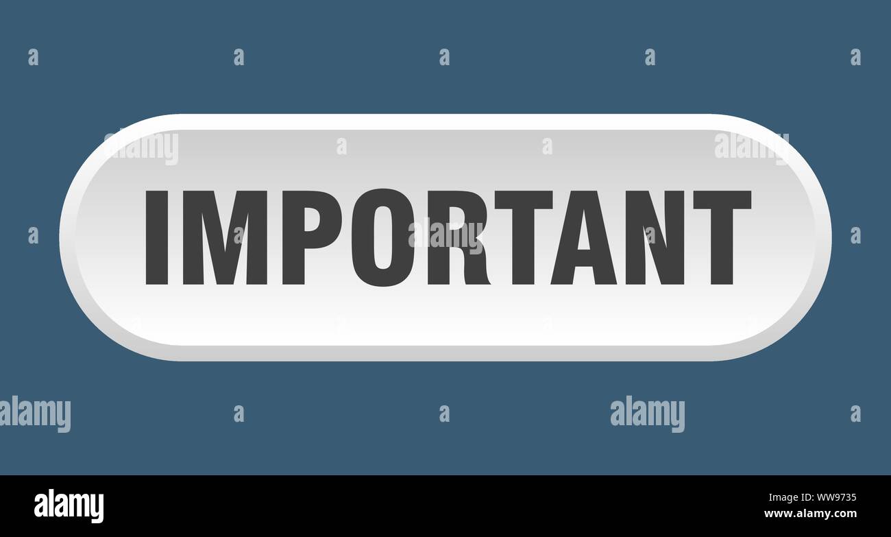 important button. important rounded white sign. important Stock Vector Image & Art - Alamy