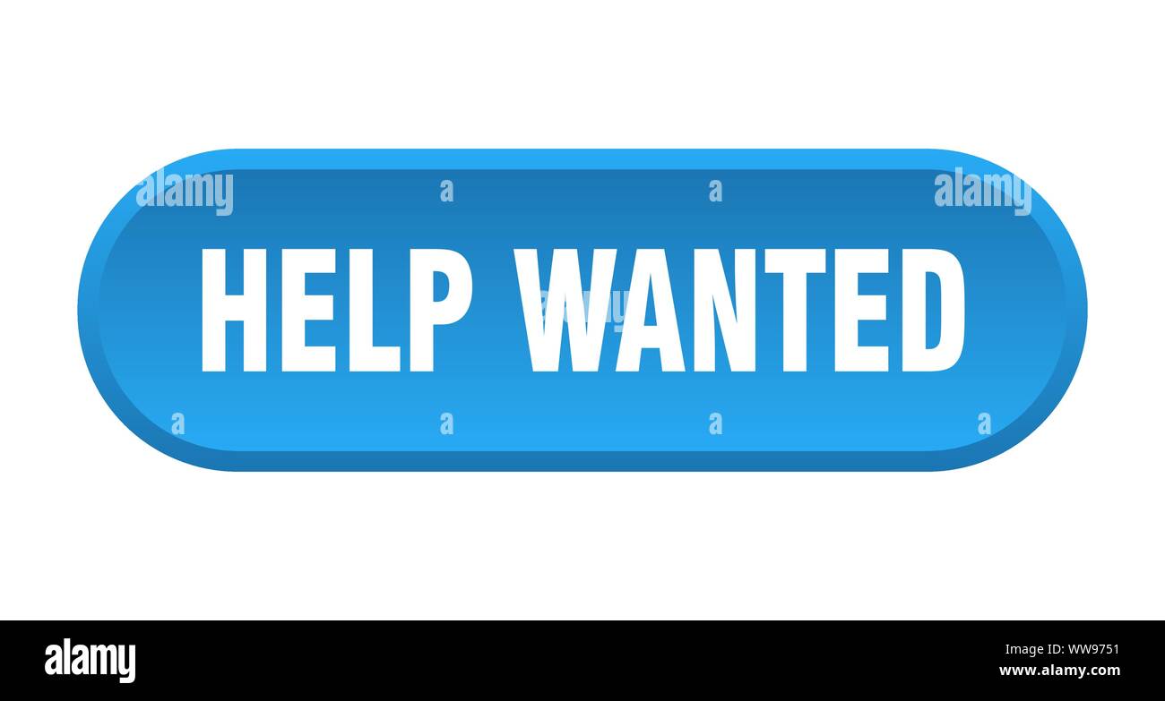 help wanted button. help wanted rounded blue sign. help wanted Stock ...