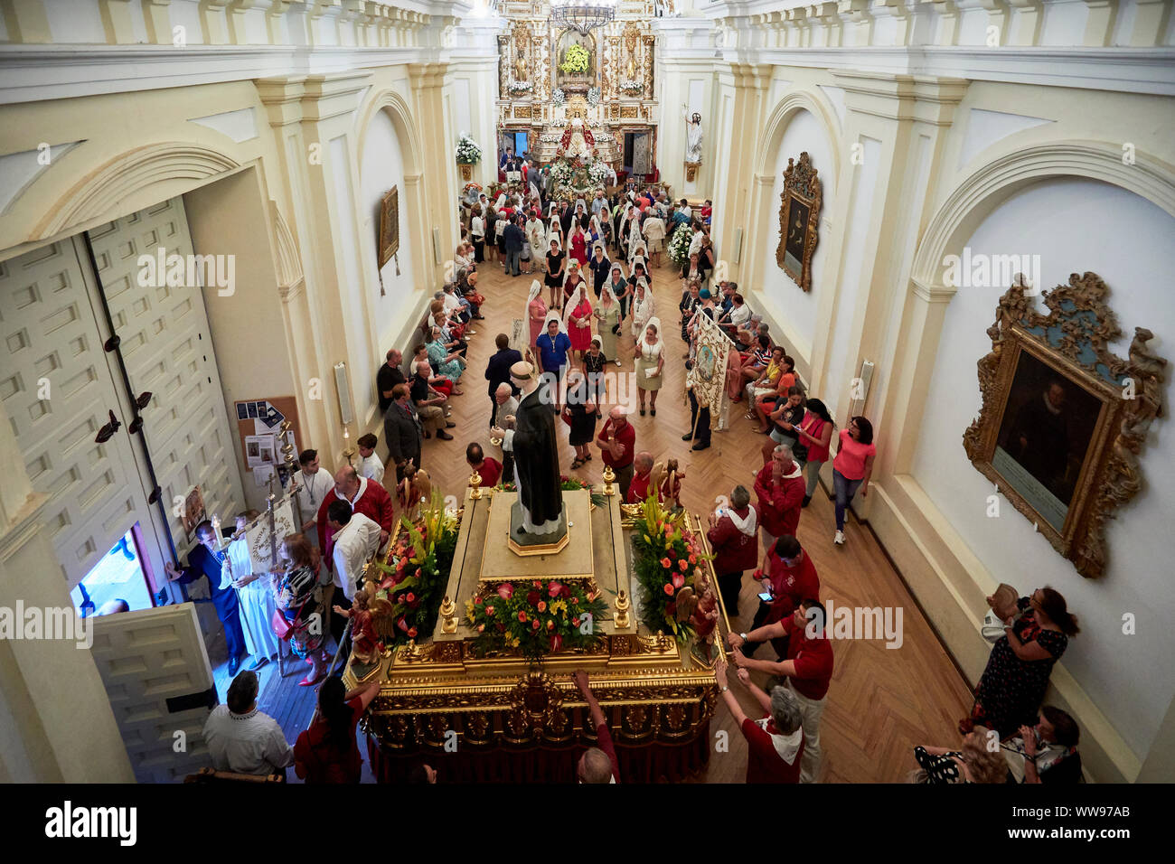 Mostoles, Spain. 12th Sep, 2019. The images of Saint Simon de Rojas and ...