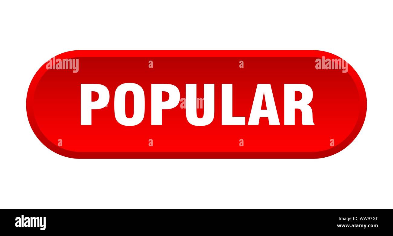 popular button. popular rounded red sign. popular Stock Vector Image ...