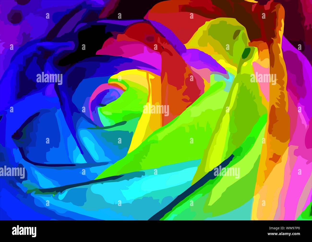 Rainbow colorful artwork background with smooth lines Lima Peru Stock ...