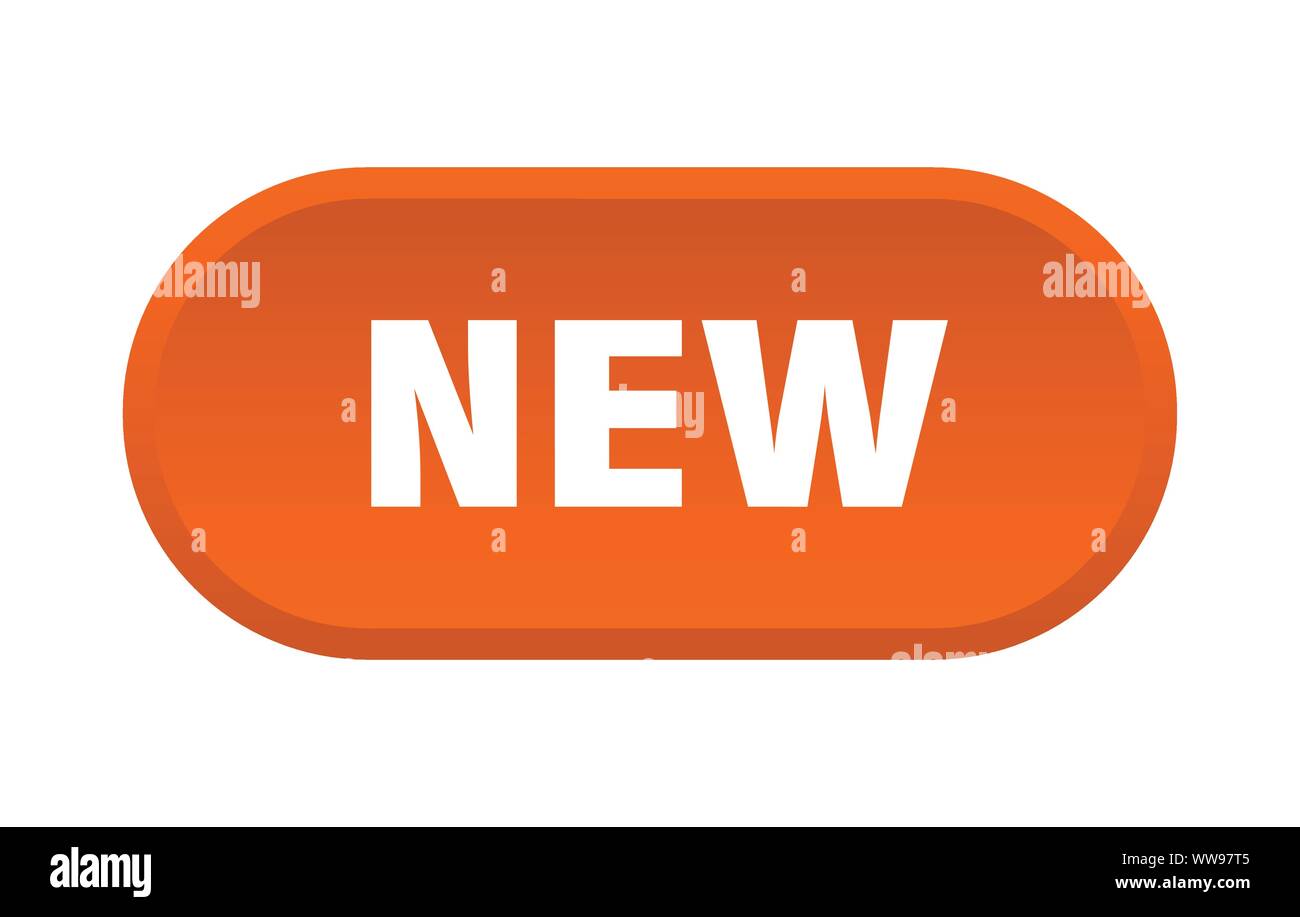 new button. new rounded orange sign. new Stock Vector Image & Art - Alamy