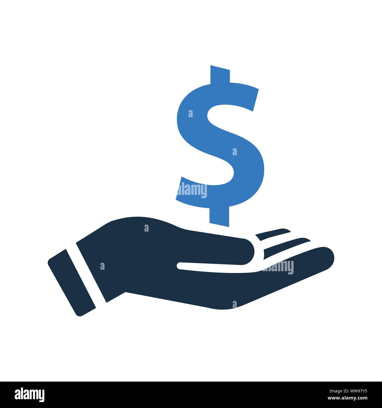 Dollar, Money On Hand, Hand money, Save money Icon Stock Vector Image ...