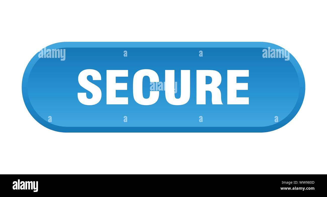 secure button. secure rounded blue sign. secure Stock Vector Image ...