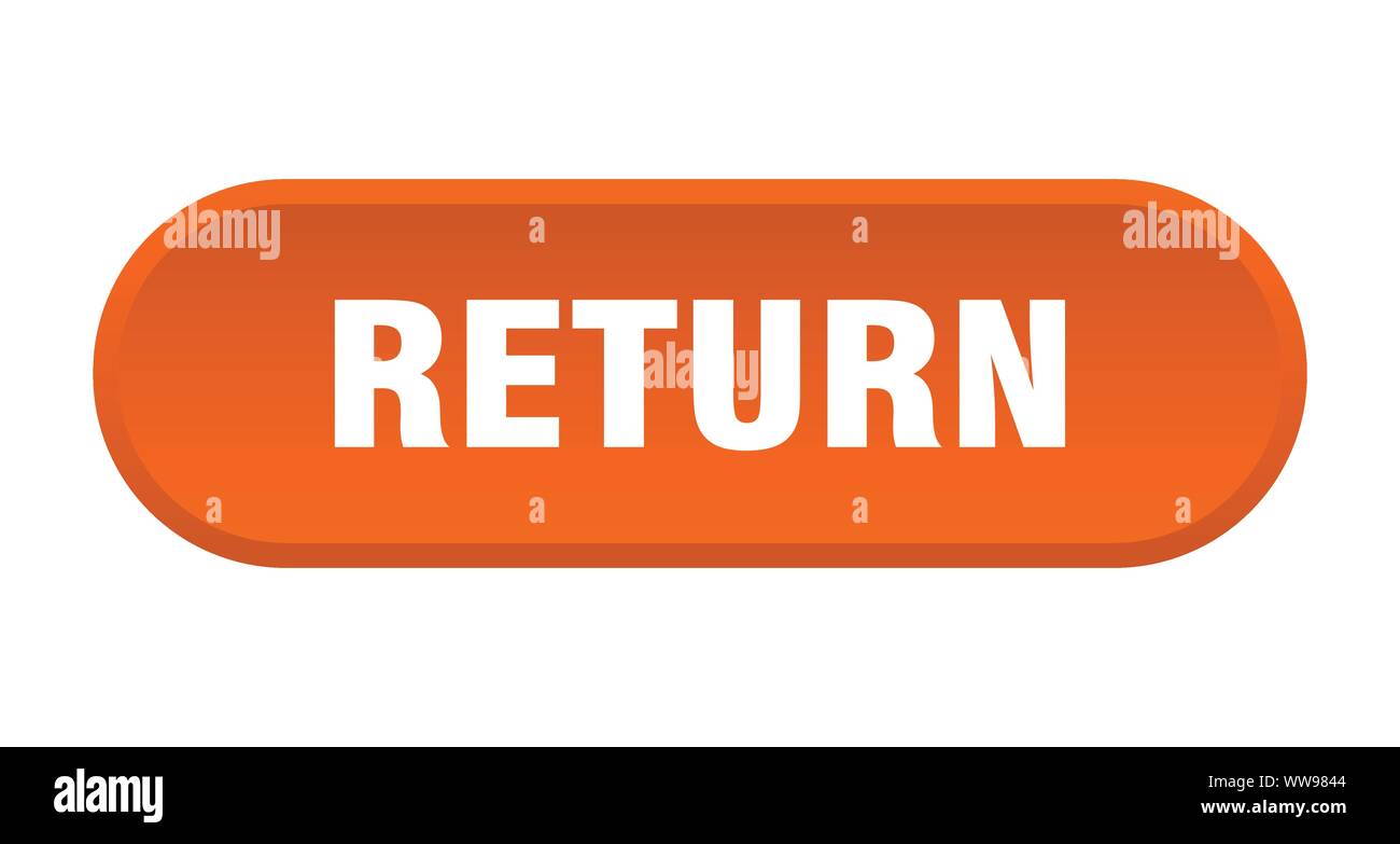 return button. return rounded orange sign. return Stock Vector Image ...