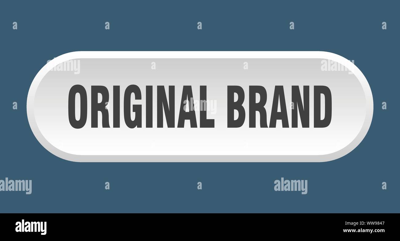 original brand button. original brand rounded white sign. original ...