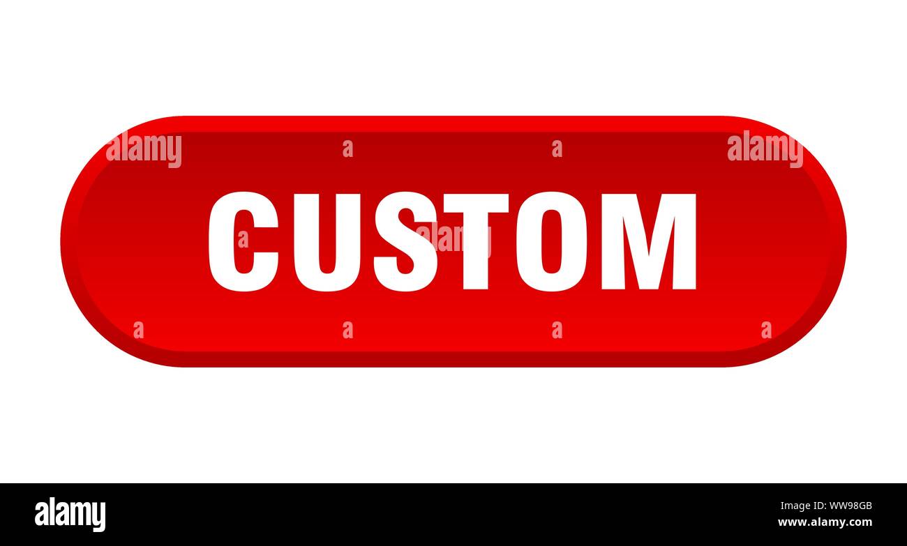 custom button. custom rounded red sign. custom Stock Vector Image & Art ...