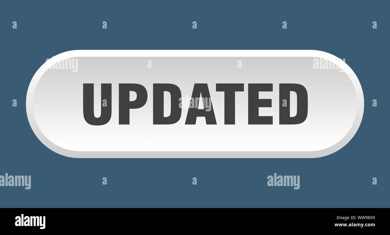 updated button. updated rounded white sign. updated Stock Vector Image ...