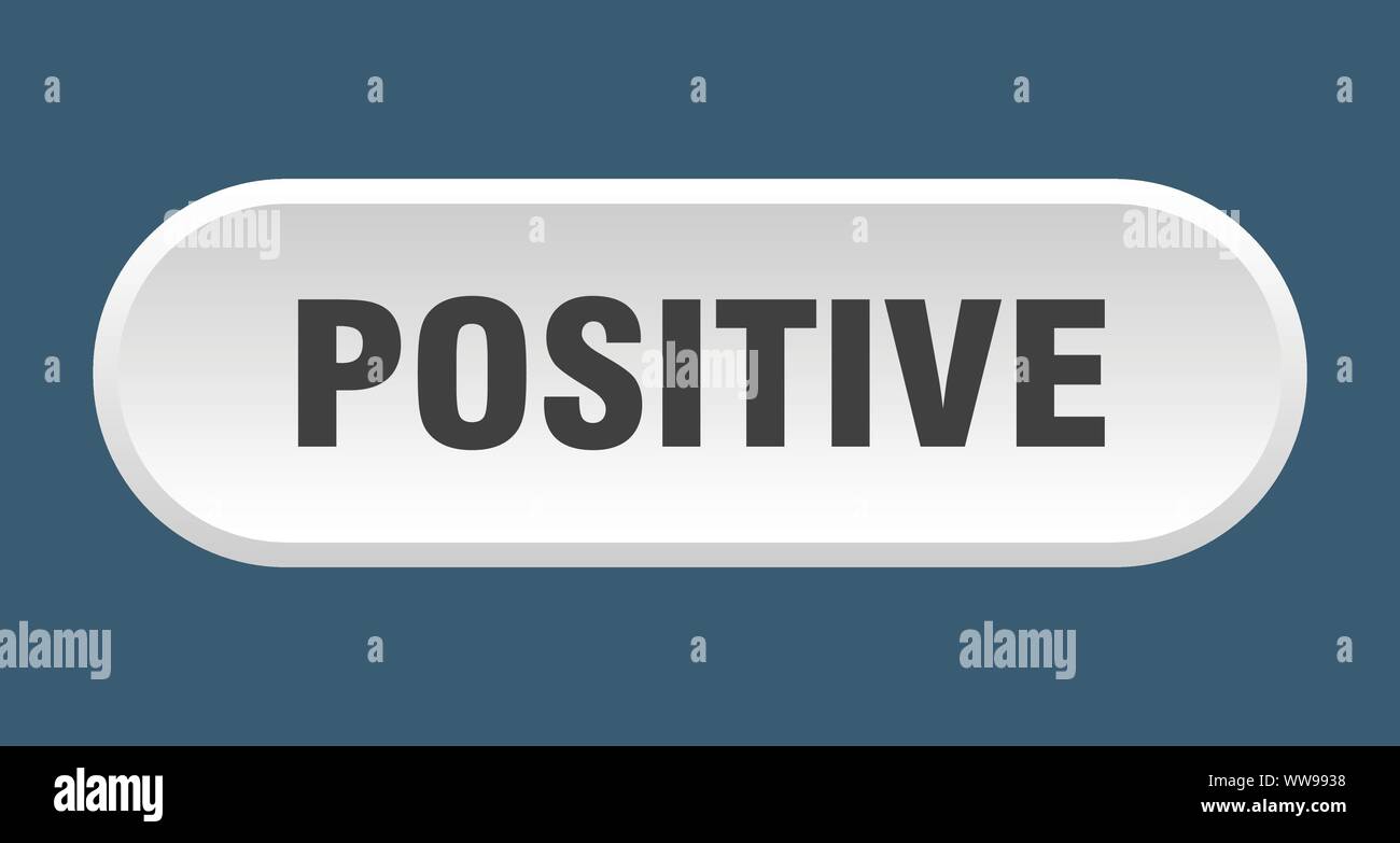 positive button. positive rounded white sign. positive Stock Vector ...