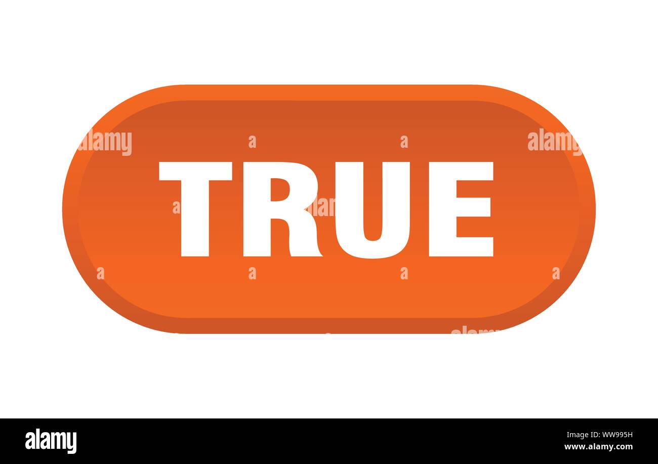 true button. true rounded orange sign. true Stock Vector Image & Art ...