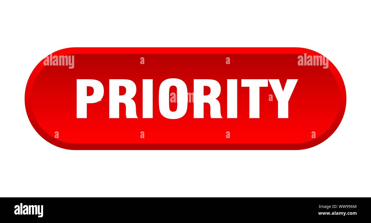 priority button. priority rounded red sign. priority Stock Vector Image ...
