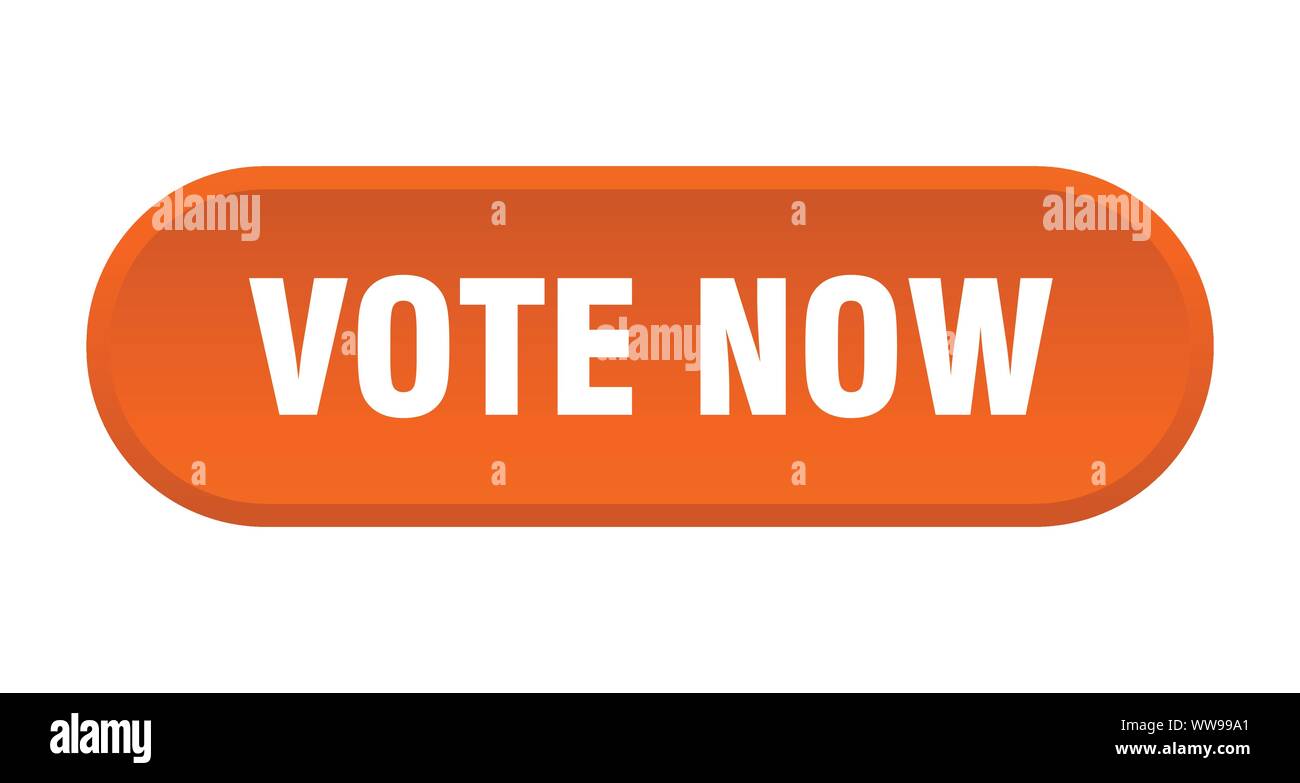 vote now button. vote now rounded orange sign. vote now Stock Vector ...
