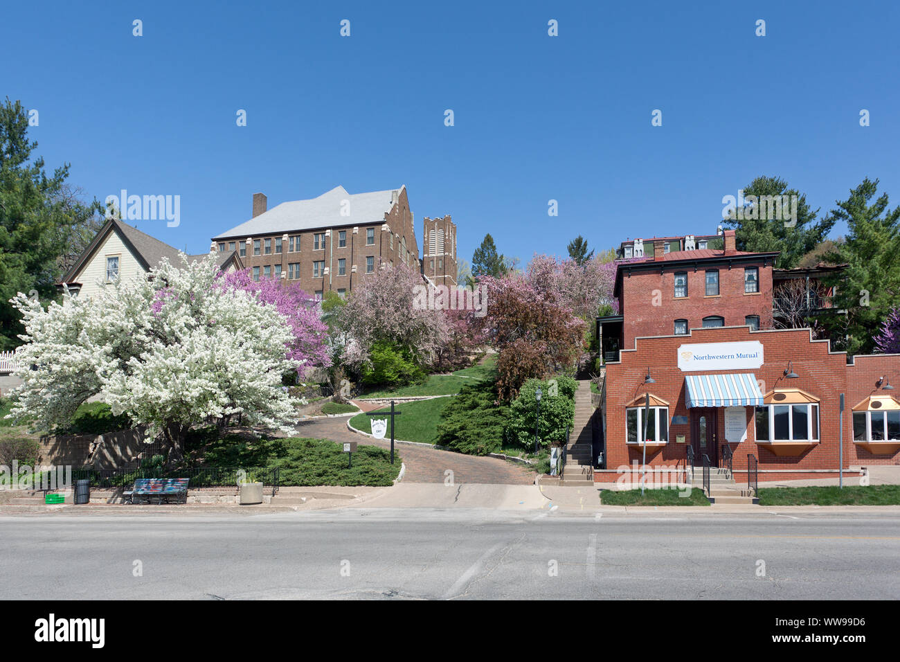 Historic Snake Alley; crookedest street in the world, in Burlington ...