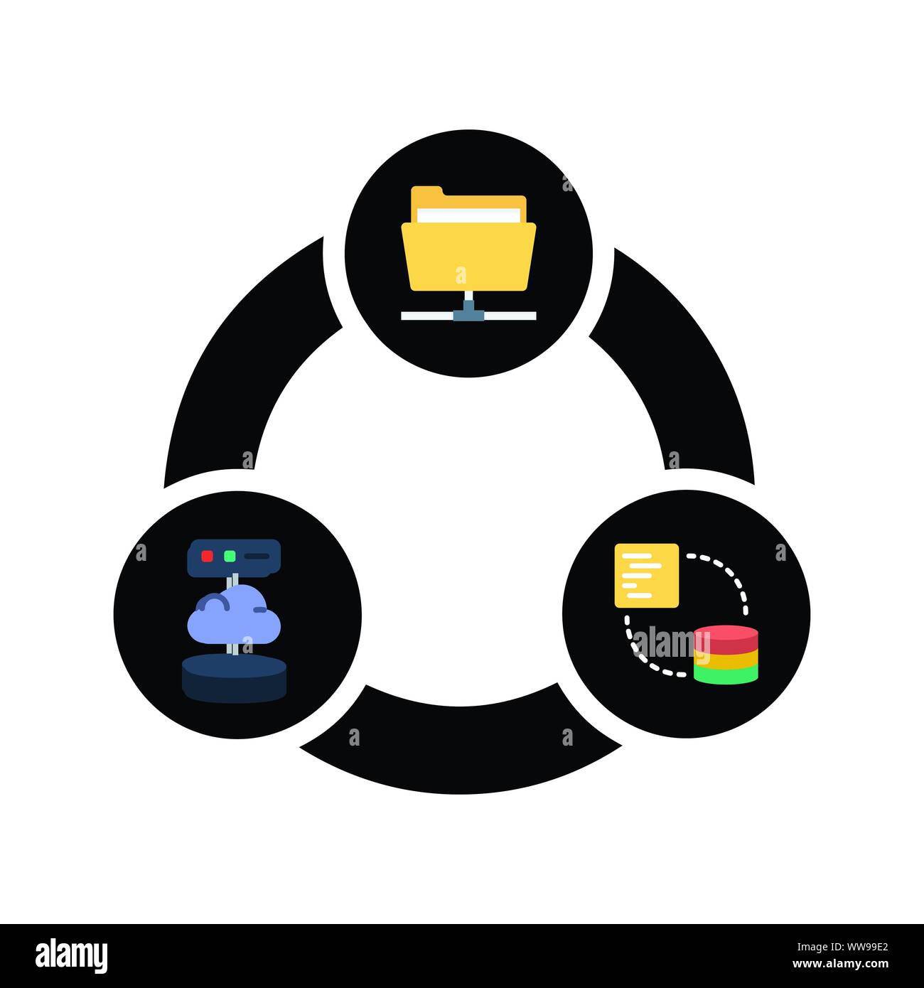 Data migration icon vector vectors hi-res stock photography and images ...