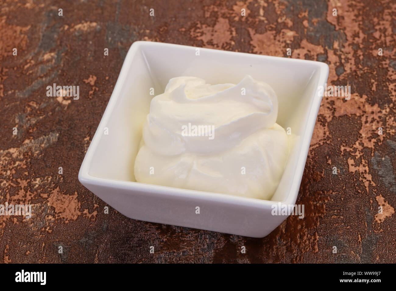 Dairy product - Sour cream in the bowl Stock Photo - Alamy